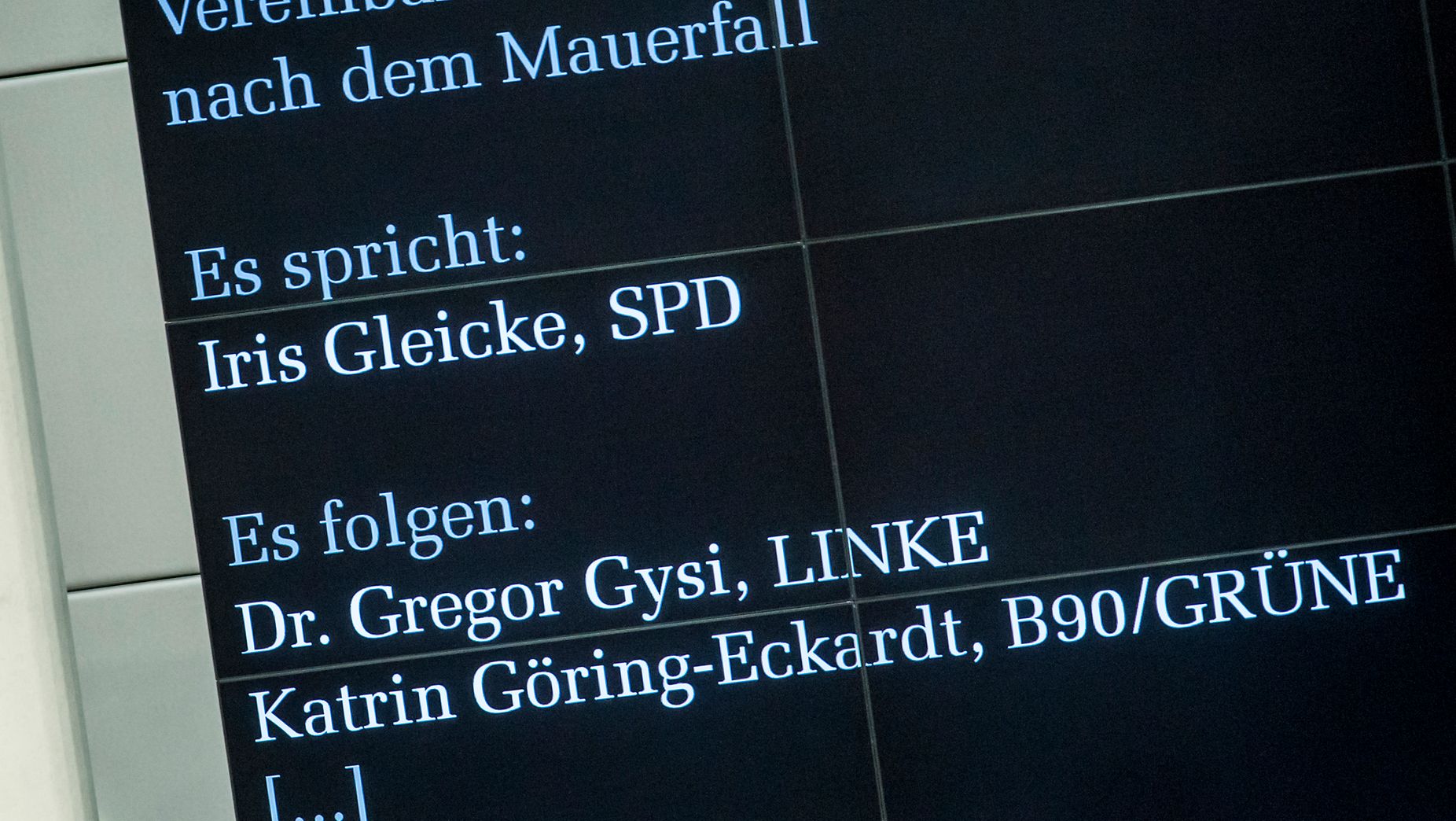 German Bundestag - Plenary agenda